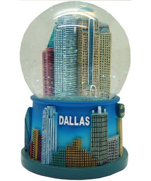 DALLAS 65MM POLY SNOW GLOBE | a-wdistributors